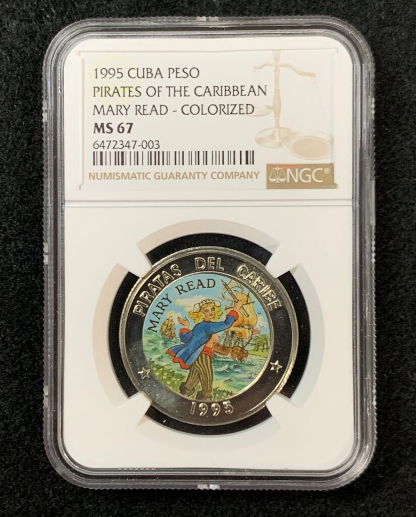 1995 Cuba Pirates of the Caribbean Mary Read NGC MS67 - Coinacopia
