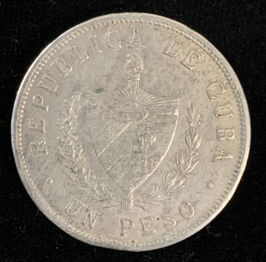 1932 Cuba Star Peso AU Rim File - Coinacopia