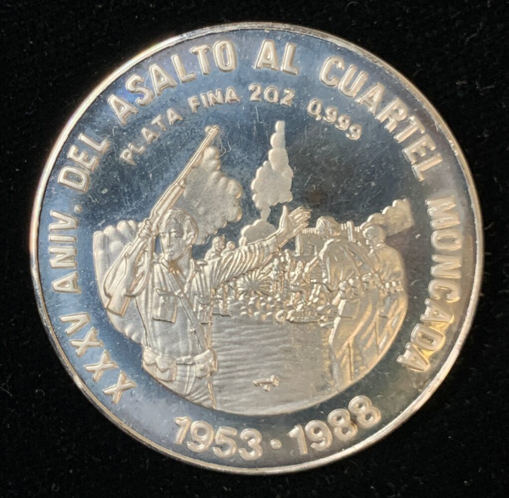 ND1988 Cuba 20 Pesos Assault of the Moncada Garrison KM#237 - Coinacopia