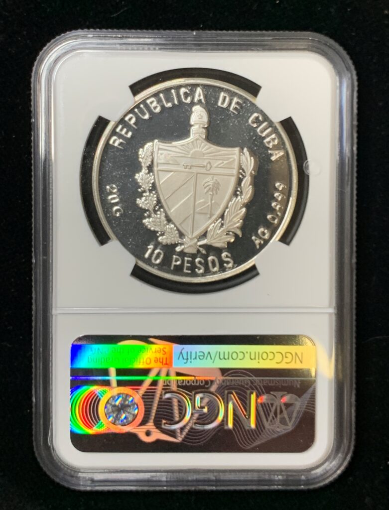 1992 Cuba 10 Pesos '94 FIFA World Cup NGC PF69 UC - Coinacopia