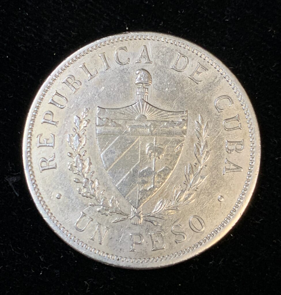 1915 Cuba Star Peso High Relief AU+ Cleaned - Coinacopia